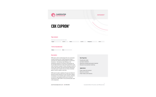 CBX Cupron® | Datasheet